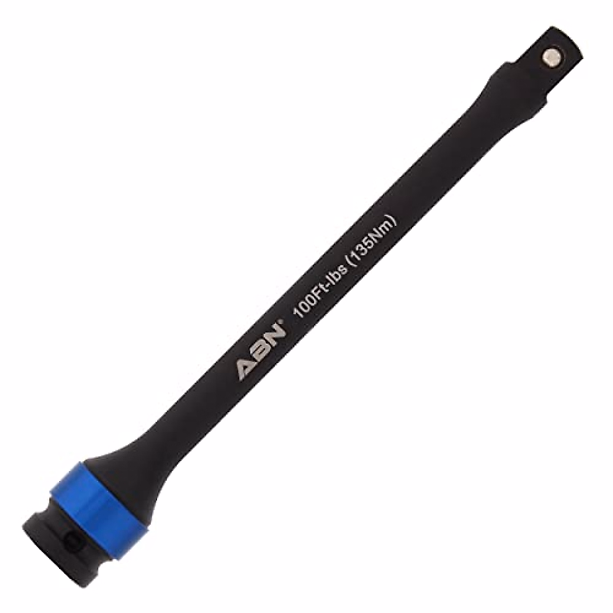 ABN 1/2in Drive 8in Long Torque Socket Extension Bar, 100 ft/lb CR-MO with Blue Color-Coded Aluminum Ring