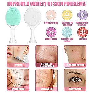 Lezhisnug Facial Cleansing Brush Head For PHILIPS Sonicare FlexCare Diamond Clean HX6064 HX6930 HX9340 HX6950 HX6710 HX9140 HX6530 HX6013 HX9023/65 HX6062/94 HX6064/33 HX6064/65 HX6760 HX6761(Pink)