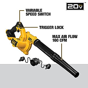 DEWALT 20V MAX* Blower for Jobsite Kit, Compact (DCE100M1)
