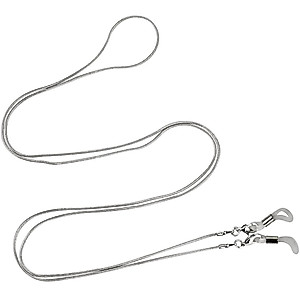 Jmkcoz Stainless Steel Eyeglass Holder Chain 80cm Eyeglass Necklace Chain Silver