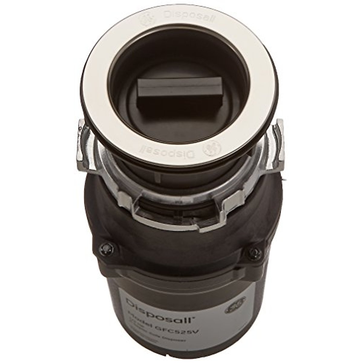 GE Continuous Feed Garbage Disposal, 1/2 Horsepower, Good for Grinding: Beans, Potatoes, Peels, and Cooked Meat, Easy Install Kit and Power Cord Included, Recommended for 2-4 Person Homes
