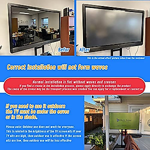 Anti UV TV Screen Protector for 65 Inch, Indoor Outdoor Anti Glare TV Anti Blue Light Screen Frosted Film Anti Glare Film for TV
