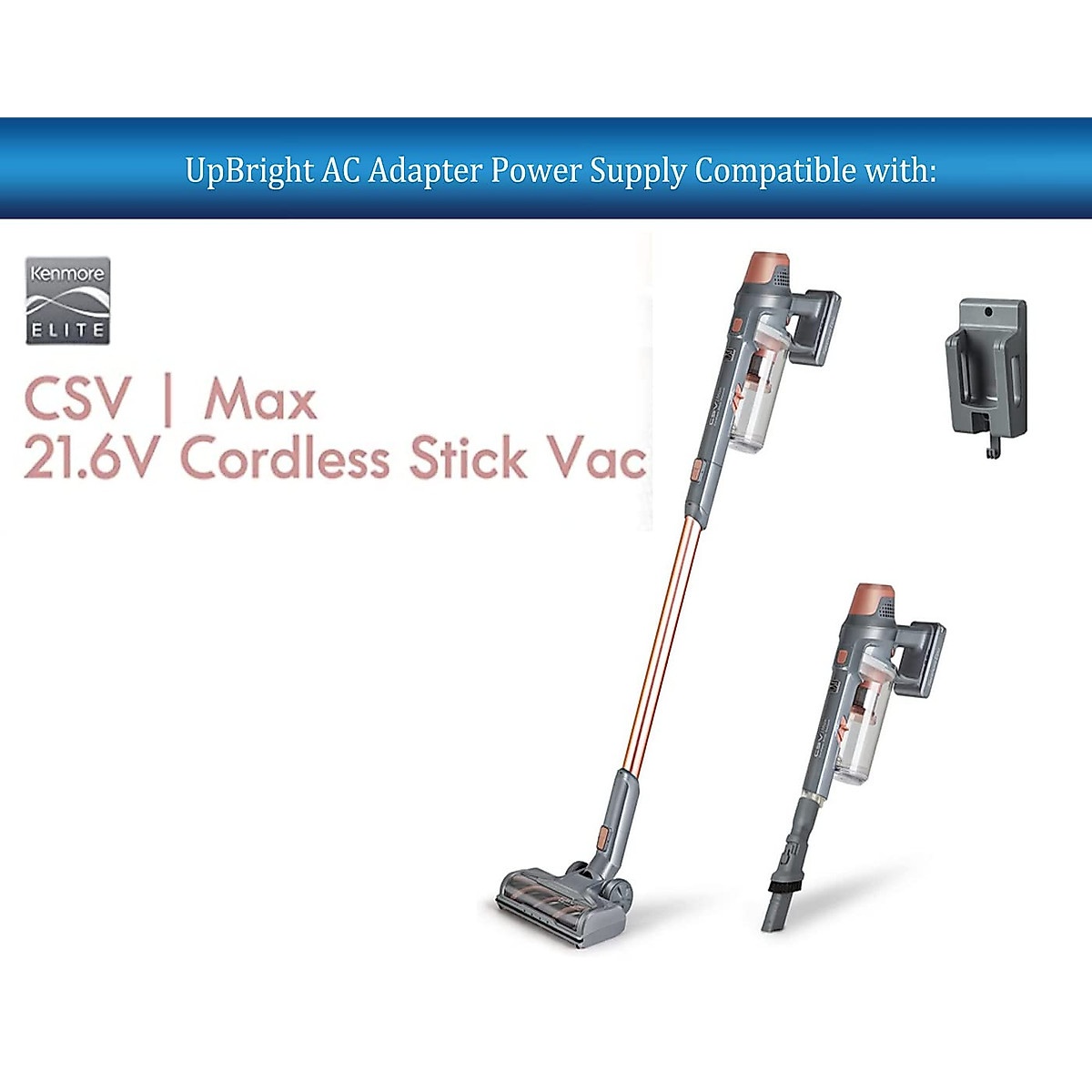 UpBright 25.6V AC/DC Adapter Compatible with Kenmore DS4015 DS4020 DS4030 DS4065 DS4090 DS4095 21.6V Li-ion Battery CSV Go XL Max Elite Cordless Stick Vacuum 561051105 YINLI YLS0241A-T256080 Charger