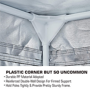 Hydro Plus 48''x24''x60'' Grow Tent Kit Indoor Plants Growing Room+Hydroponics Accessories Hygrometer+24 Hour Outlet Timer+Bonsai Shear+Plant Trellis Netting+Light Hangers(48''x24''x60'' Kit)