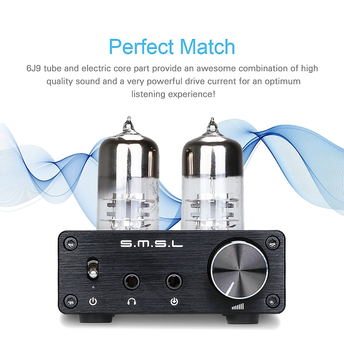 SMSL T2 Vacuum Tube Headphone Amplifier, Mini Audio HiFi Stereo Integrated Amp