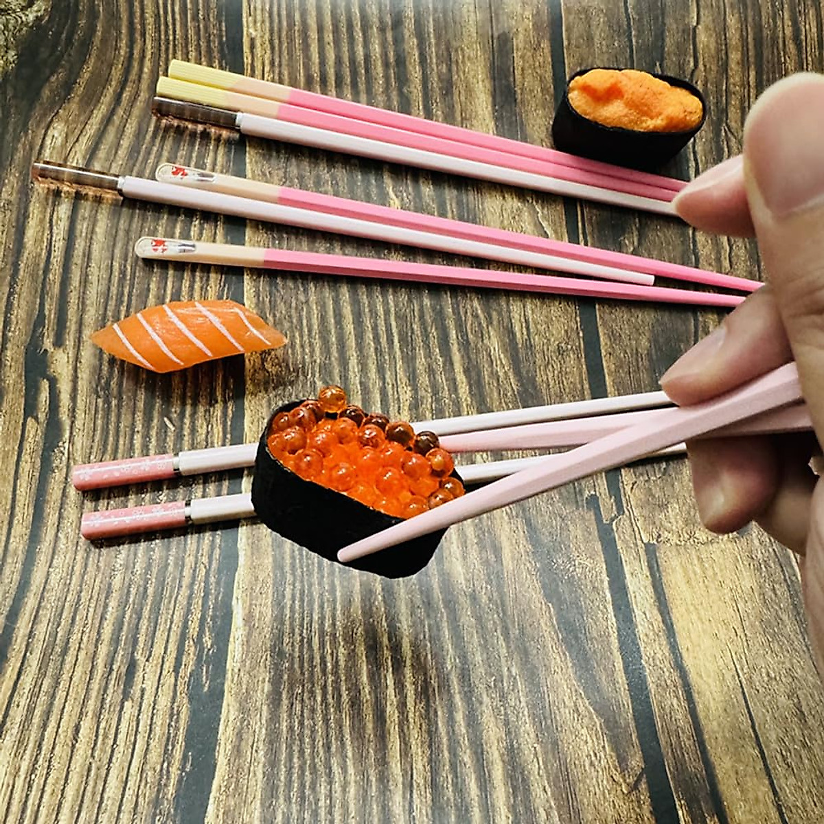 5 Pairs Fiberglass Reusable Chopsticks, Non-Slip,Chopsticks Set for Sushi, Ramen,Dumpling, Asian Cuisine,Noodles, Bento box,Chinese Japanese Korean Chopsticks, Pink