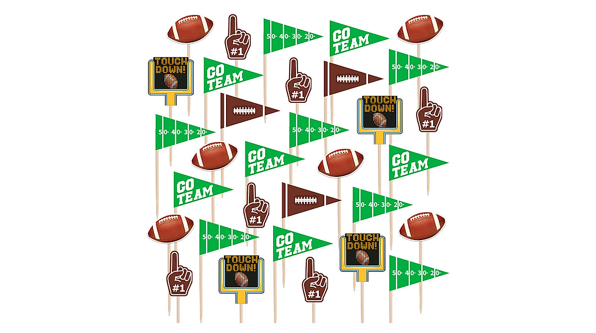 Gatherfun 96pcs Football Toothpicks for Parties
