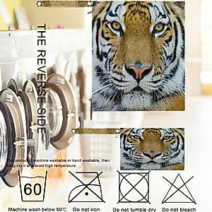 visesunny Tiger 2Pcs Wet Bag with Zippered Pockets Washable Reusable Roomy for Travel,Beach,Pool,Daycare,Stroller,Diapers,Dirty Gym Clothes, Wet Swimsuits, Toiletries