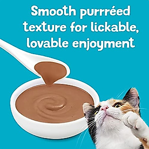 Purina Friskies Wet Pureed Cat Food Topper, Lil' Shakes With Tantalizing Tuna Lickable Cat Treats - 1.55 oz. Pouch