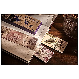 Vintage Natural Style Butterfly Flower Plant Bookmarks, 30CPS (Gentle Whispers)