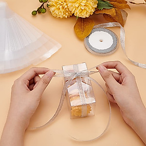 BENECREAT 20PCS Clear Wedding Favour Boxes 4x2x2 Rectangle PVC Transparent Gift Boxes for Candy Chocolate Valentine