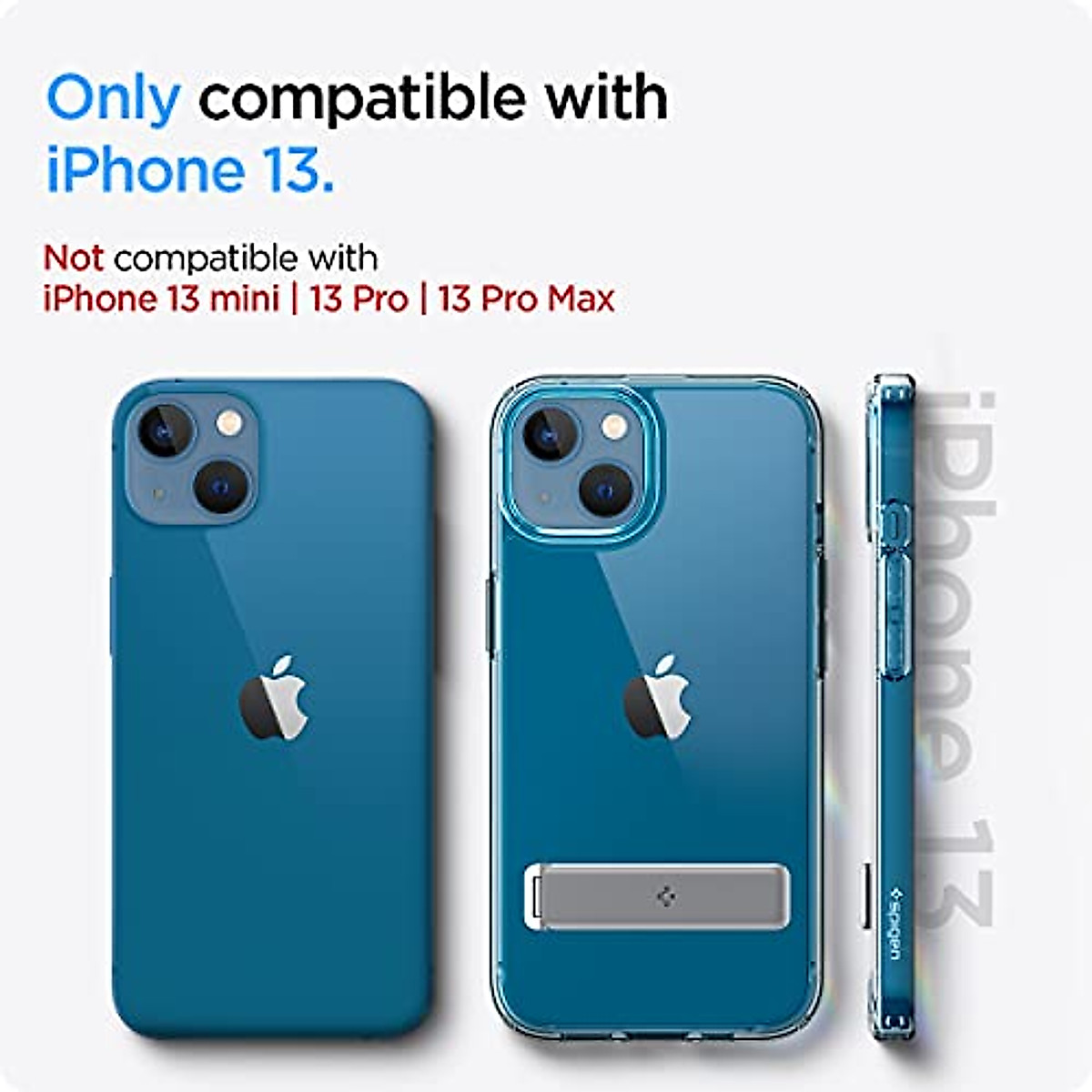 Spigen Ultra Hybrid S [Anti-Yellowing Technology] Designed for iPhone 13 Case (2021) - Crystal Clear