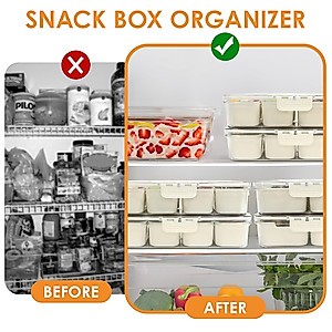Hermit Home Snackle Box with Lid and Handle - Snack Containers, Charcuterie Platters, Clear Organizer for Candy, Fruits, Nuts, Snacks - with 8 Forks and 2 Spoons
