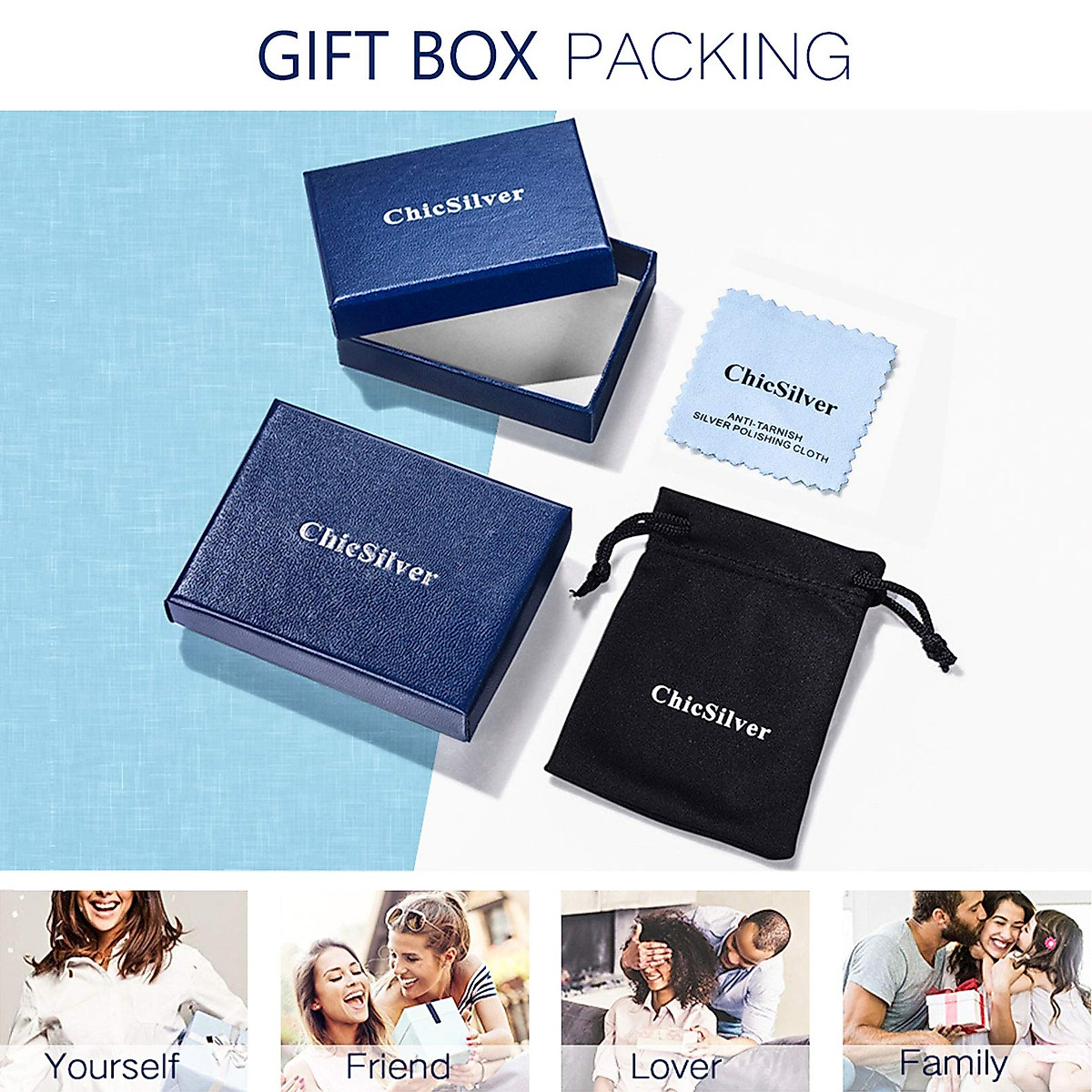 ChicSilver Gold Infinity Necklace for Women 925 Sterling Silver Pendant Necklace Dainty Gold Charm Necklace for Wome