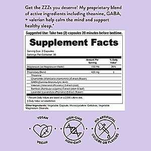 The Honest Company Live The Dream Nightly Sleep Health Supplement | Vegan, Non-GMO | 60 Count Capsules