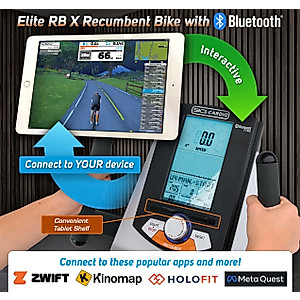 3G Cardio Elite RB X Recumbent Exercise Bike - FreeSync FTMS Bluetooth Smart App Connectivity - Compact 49" (L) - Oversized Soft 4-Way Adj. Seat - 350 lb Cap. - Low Step-Thru Design - Commercial Grade