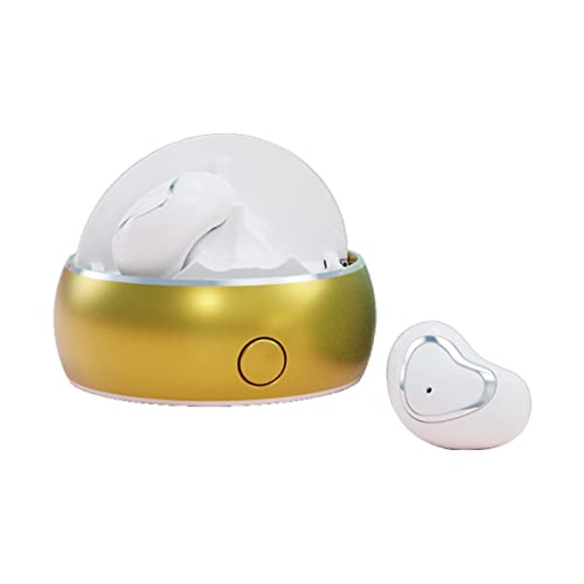 Wireless Earbuds,TWS Bluetooth 5.1 Headset IPX7 Waterproof True Wireless Headphones with Microphone Hi-Fi Sound in Ear Earphones for Music,Home Office (Gold)