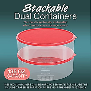 2 Pack Pie Carrier Cake Storage Container with Lid | 10.5" Large Round Plastic Cupcake Cheesecake Muffin Flan Cookie Tortilla Holder Storage Containers Airtight | Pie Keeper Transport Container