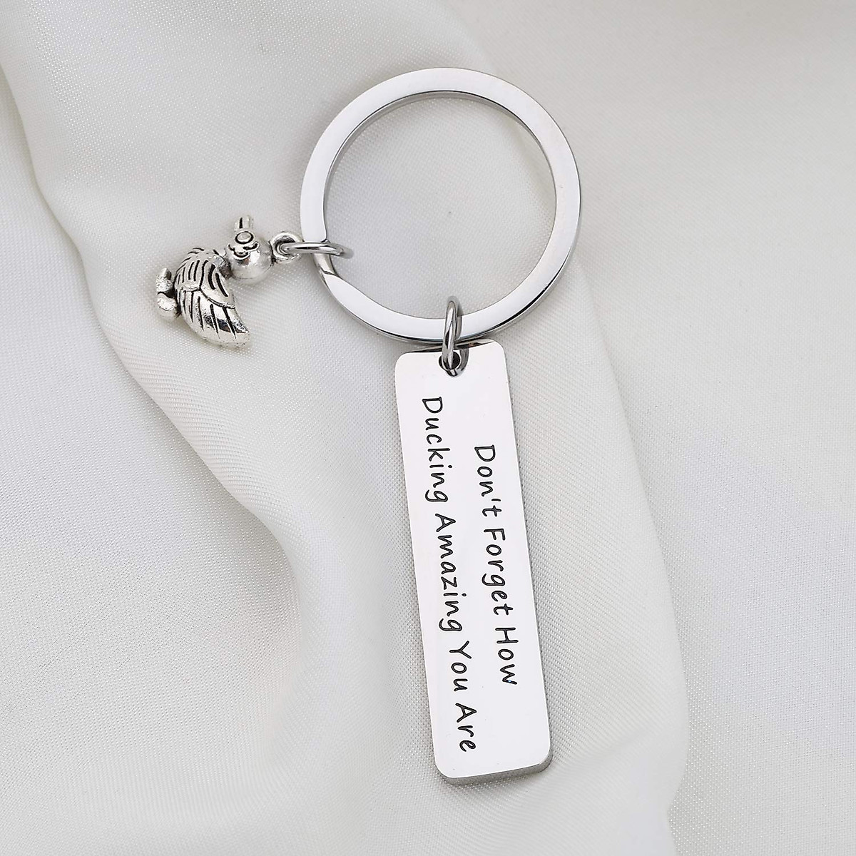 TGBJE Duck Keychain Don't Forget How Ducking Amazing You Are KeychainBFF Gift (ducking keychain)