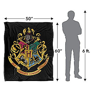 Harry Potter Hogwarts Crest Officially Licensed Silky Touch Super Soft Throw Blanket 50" x 60"