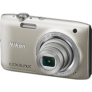 Nikon Coolpix S2800 20.1 MP Point & Shoot Digital Camera with 5X Optical Zoom International Version, Silver