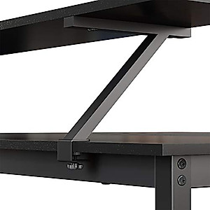 VASAGLE L-Shaped Computer Desk, Industrial Workstation for Home Office Study Writing and Gaming, Space-Saving, Easy Assembly, 55.1”D x 51.2”W, Black