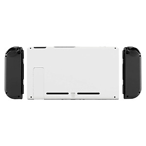 eXtremeRate White Console Back Plate for Nintendo Switch, DIY Replacement Housing Shell Case for Nintendo Switch Console with Kickstand [Only The Backplate, NOT The Console]