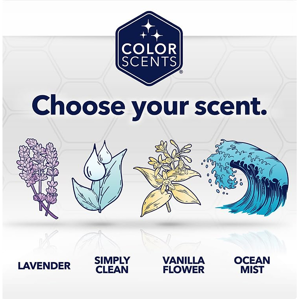 Color Scents - Medium Trash Bag, Drawstring - 8 Gallon Trash Bags, 200 Count - Kitchen Trash Bags, Scented Garbage Bag, Silver Bags in Linen Fresh Scent. (8 Packs of 25 Count)