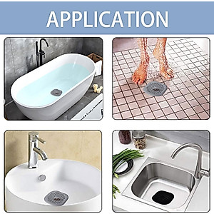 2Pack Drain Hair Catcher, Hair Catcher Shower Drain, Sink Drain Strainer, Shower Drain Cover Hair Catcher Stopper, Shower Drain Protector Sink Strainer with Suction Cups for Bathroom/Kitchen/Bathtub