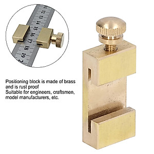 2Pcs Brass Scribe Steel Ruler Ruler Stops Fences Mini Woodworking Angle Line Positioning Limit Block