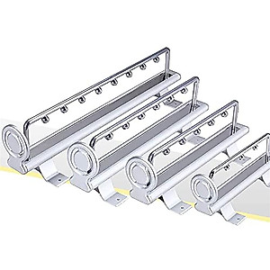 Pull Out Clothes Rail Adjustable 25-46cm Wardrobe Rail Extendable Metal Clothes Hanger Space-Saving Clothes Rack (Size : 25cm/9.8inch)