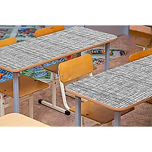 Teacher Created Resources Black Freestyle Grid Peel and Stick Decorative Paper (TCR70009) 17-1/2" inches x 10 feet