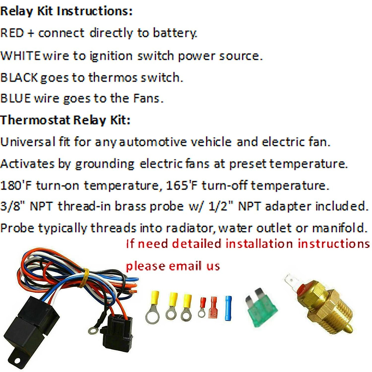 RadRace CC433 Aluminum Radiator For 1966-1979 Ford F100 F150 F250 F350 Bronco Truck V8 AT MT Radiador 3 Row Core Radiators Shroud Fan Relay