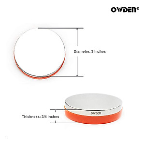 OWDEN Professional Steel Bench Block（No Rebound), Metal Bench Block for Jewelry Stamping Tool,(Diameter: 3 Inches, Height: 3/4 Inch) Steel Part: Mirror Polishing with Chrome Plating.