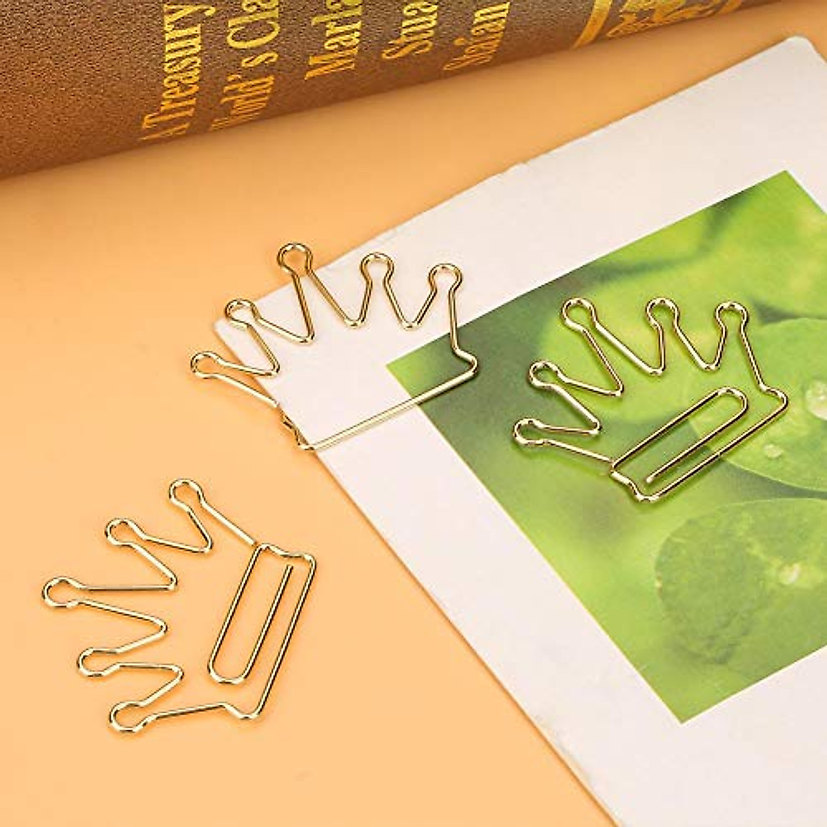 10pcs Crown Shape Paper Clips Bookmark Marking Document Organizing Clip for Office School Stationery Supplies