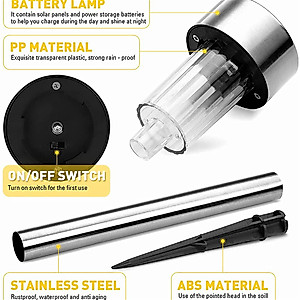 ZHUANYIYI 10pcs, Outdoor Solar Lights, Garden Lawn Landscape Lights, Home Garden Pavement Lights, Waterproof Lights