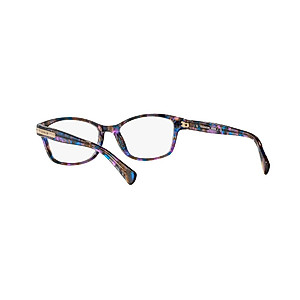 Coach HC6065 Prescription Eyewear Frames, Purple Confetti Tortoise/Demo Lens, 49 mm