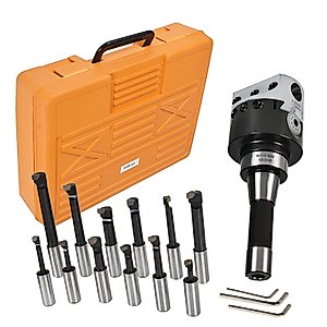 TINVHY 12-Pack Set 3 Boring Head R8 Shank 3/4 Carbide Boring Bar, Replacement for Bridgeport Milling