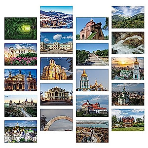 Dear Mapper Ukraine Vintage Landscape Postcards Pack 20pc/Set Postcards from Around the World Greeting Cards for Business World Travel Postcard for Mailing Decor Gift