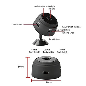 New Mini Hidden Wireless WiFi Camera HD 1080P Home and Office Security Cameras with Audio and Video by FDM Live Feed Covert Baby Nanny Cam with Cell Phone App with Night Vision and Motion Detection