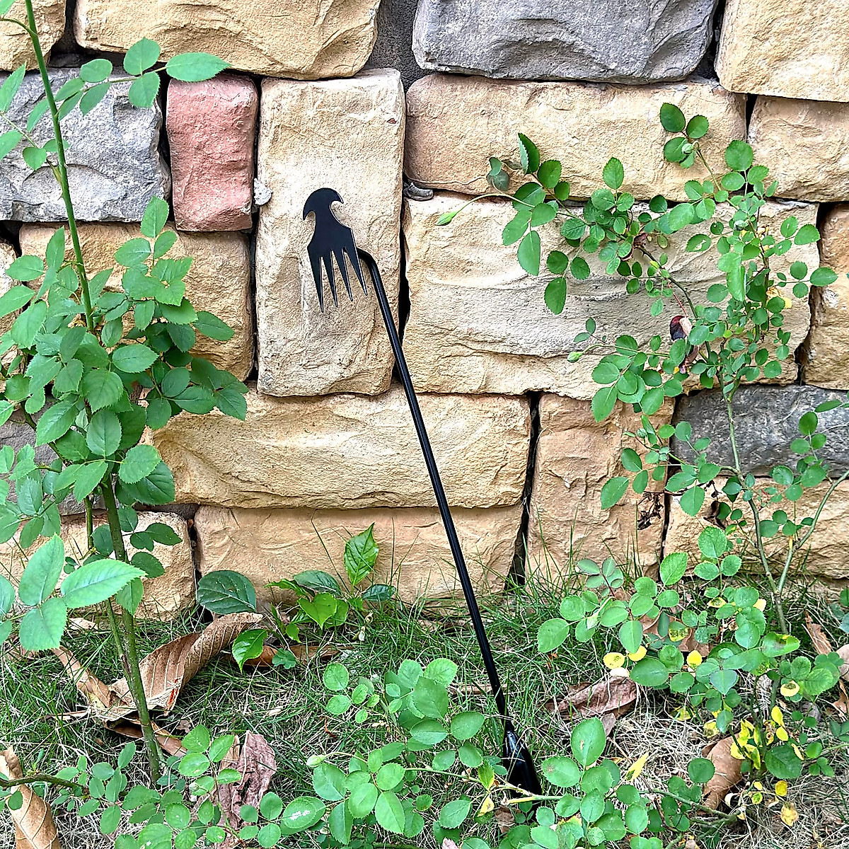 XFJTECH Weed Puller Tool 2024 Upgrade Artifact Uprooting Weeding Tool Length of 19.7in Stainless Steel Multifunctional 4 Teeths Manual Weeders for Garden, Yard, and Farm (1Pc)