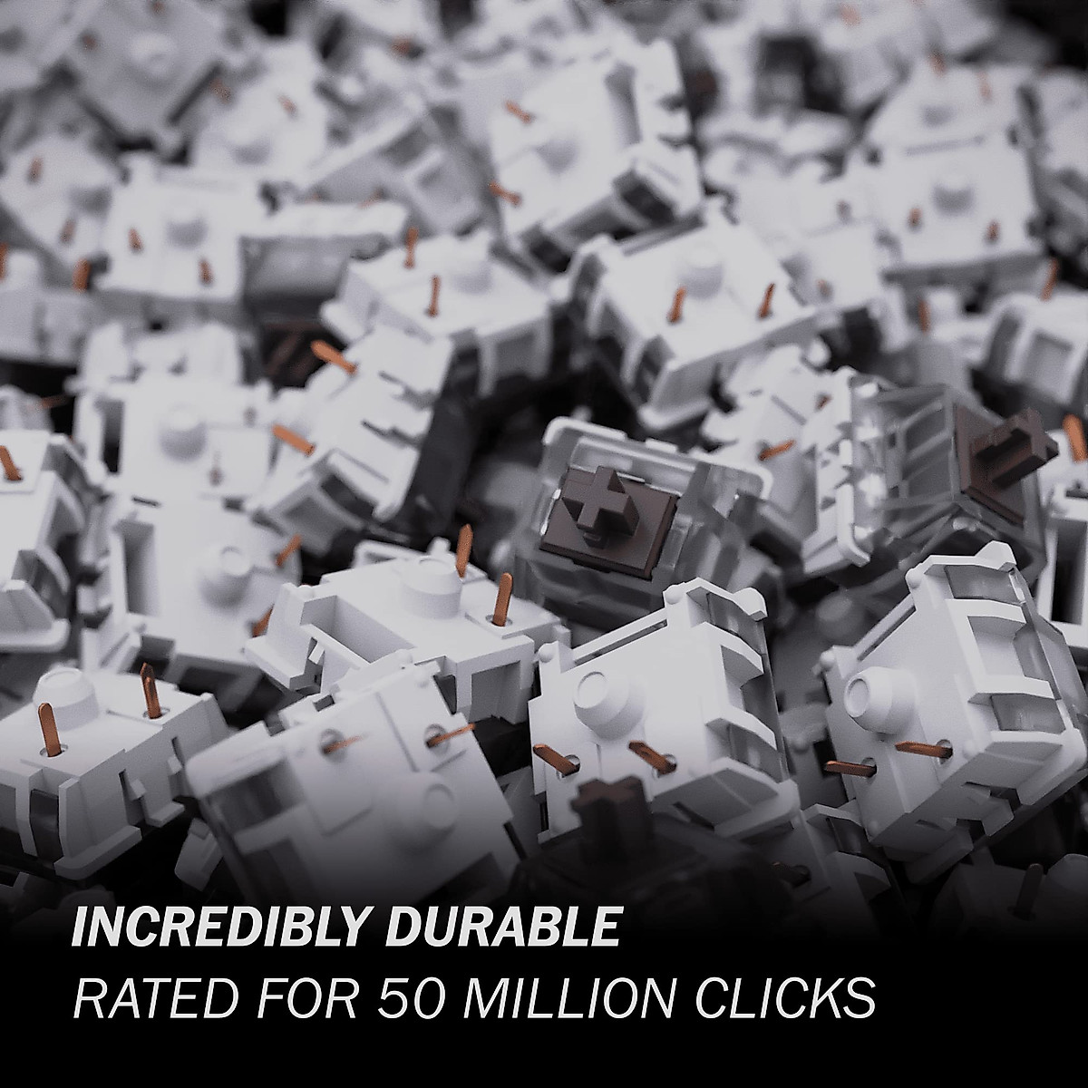 Gateron KS-9 RGB Mechanical MX Type Key Switch - Clear top (65 Pcs, Brown)