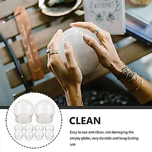 Abaodam DIY Snow Globe 4inch Clear Plastic Water Globe Fillable Snow Globe with Screw Off Cap for DIY Crafts Christmas Home Decoration 20pcs