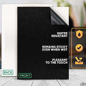 Black Felt Sheets with Adhesive Backing - 12Pcs Sticky Felt Sheets Adhesive Backed Craft Supply Box Liner Jewelry Furniture Felt Fabric Sheets - A4 Size Art Craft Felt Sheets Adhesive Felt Sheets