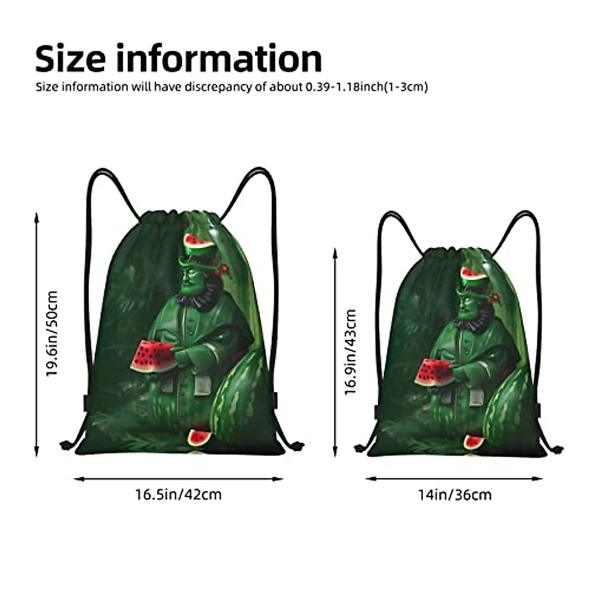 vacsAX Patrick's Watermelon Festival Drawstring Backpack Sport Swim Bag Gym Sack Sackpack For Women Men Sports Gym Beach Sackpack