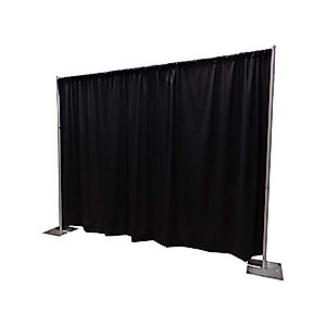 OnlineEEI, Portable Backdrop or Room Divider Kit With Carrying Bag, Black Drapes
