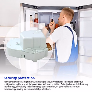 Gxcdizx Upgraded 215846604 Refrigerator Defrost Timer Replacement for Frigi-daire & Ken-More Replace AP2592907 08003824, 08011620, 1748201