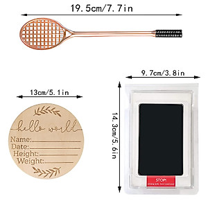 Wooden Baby Announcement Sign, Birth Announcement Sign, Hello World Newborn Sign for Newborn Gift to Baby Shower, Baby Name Announcement Sign Souvenir