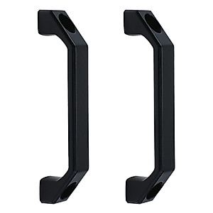 Semetall 2pcs Black Door Cabinet Pull Handles Suitable for Modern Drawer Handles Bridge Pulls Handles for Cupboard Arched Decorative Closets Door Handles Bookcases Cabinet Handles(140mm×33mm)
