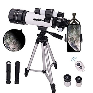 telescopes for Adults Astronomy, Kids 8-12,360mm70mm Aperture Portable Refractor Astronomy Beginners, with A Smartphone Adapter (Black)